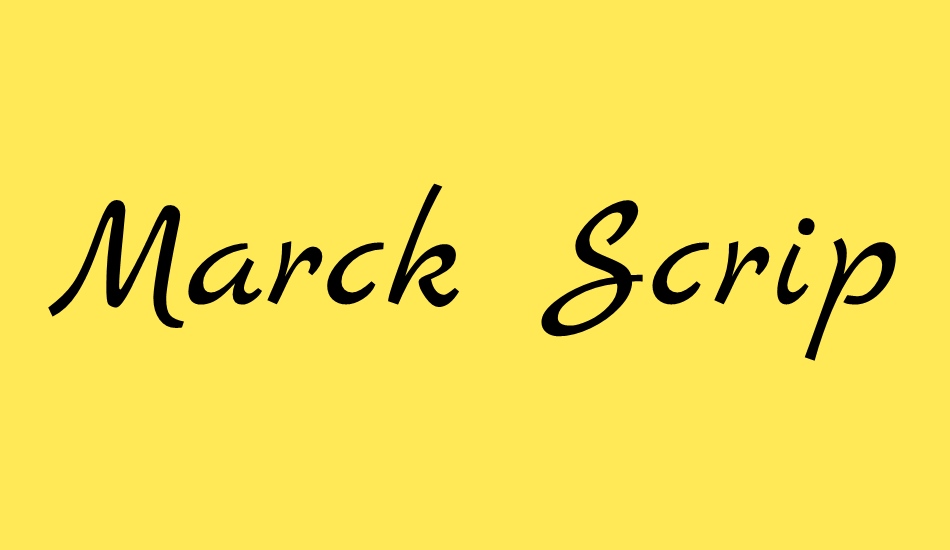 Marck Script Font Free Font
