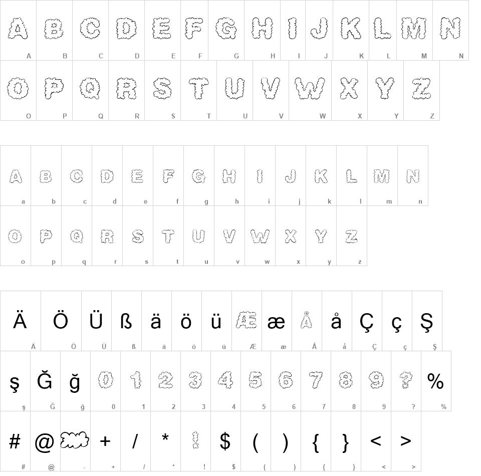 Alpha Clouds free font