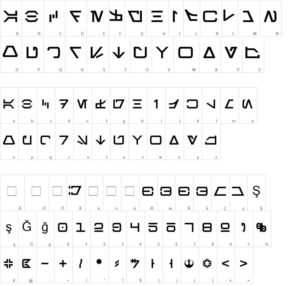 Aurebesh free font
