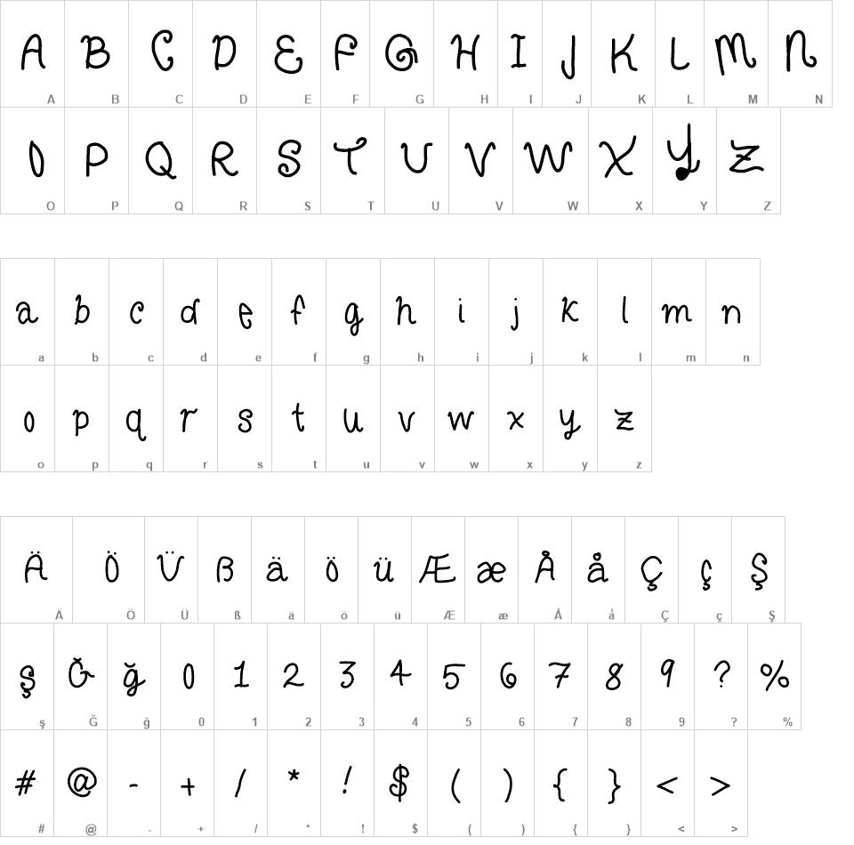 Curly Letters free font