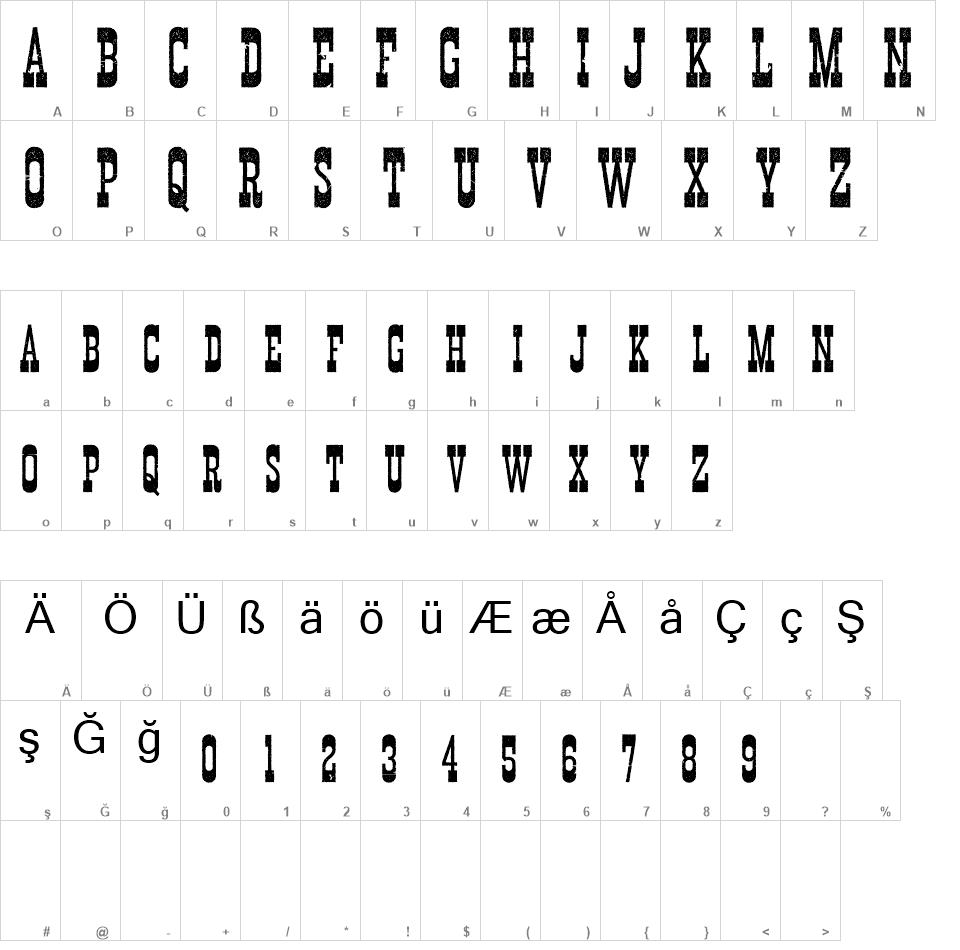 Durango Western Eroded free font
