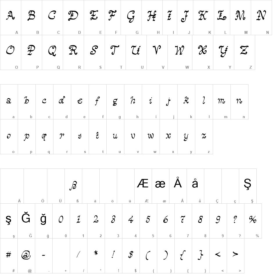Happy Monks Medieval Looking Script free font