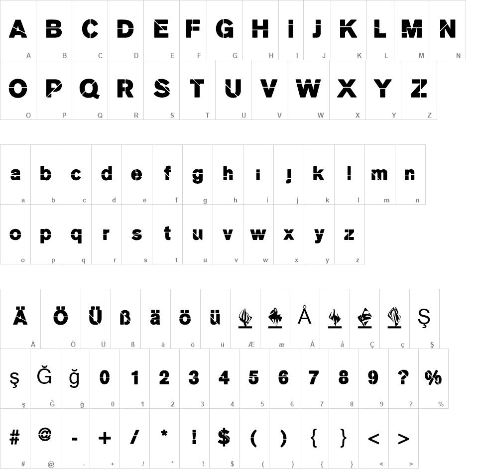 MK Stencil Sans Black free font