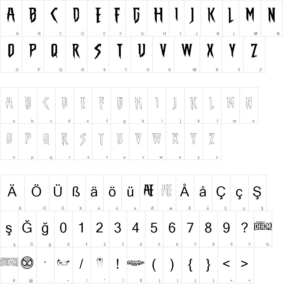 The Amazing Spider-Man free font