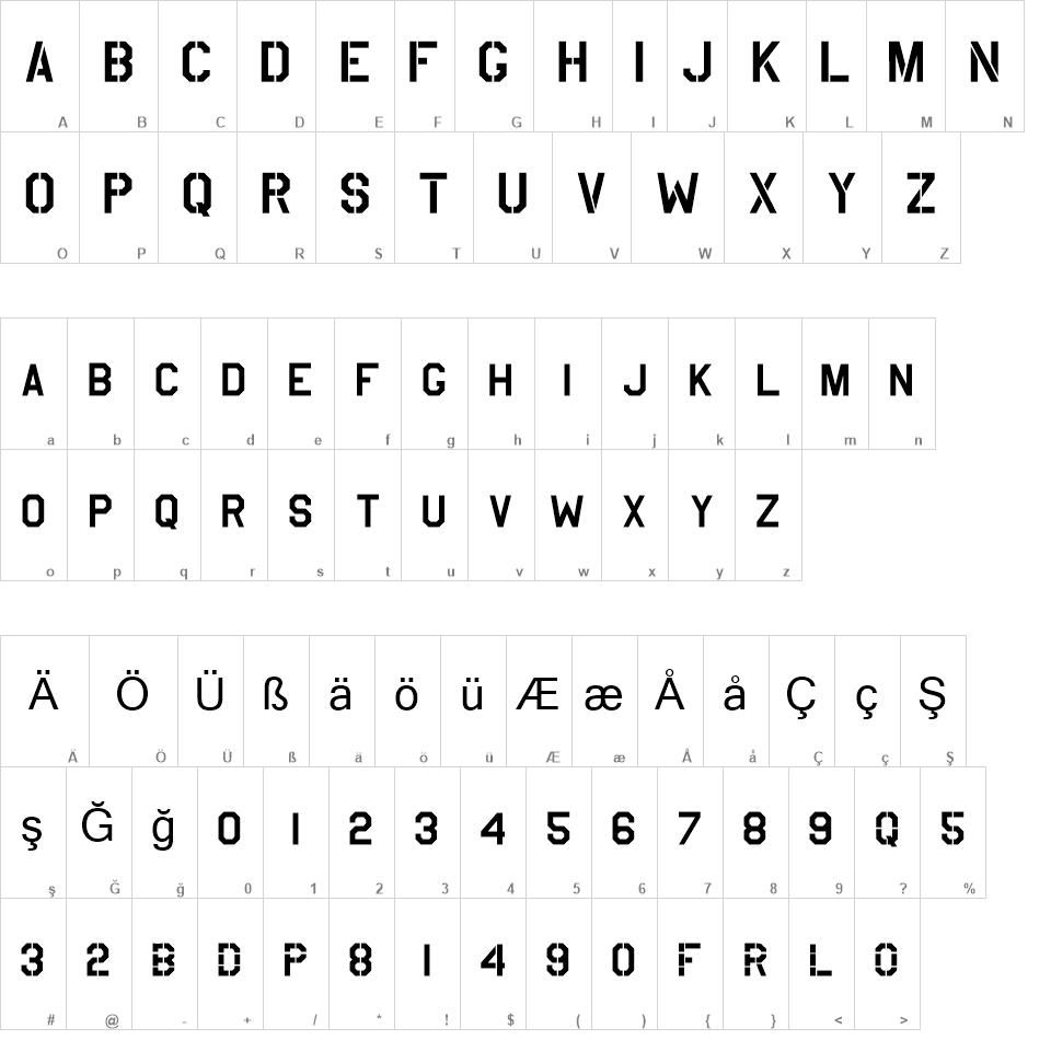 USAAF Stencil free font