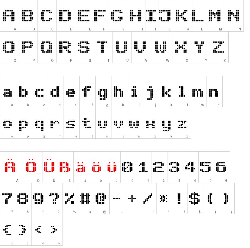 Bold LED Board-7 free font