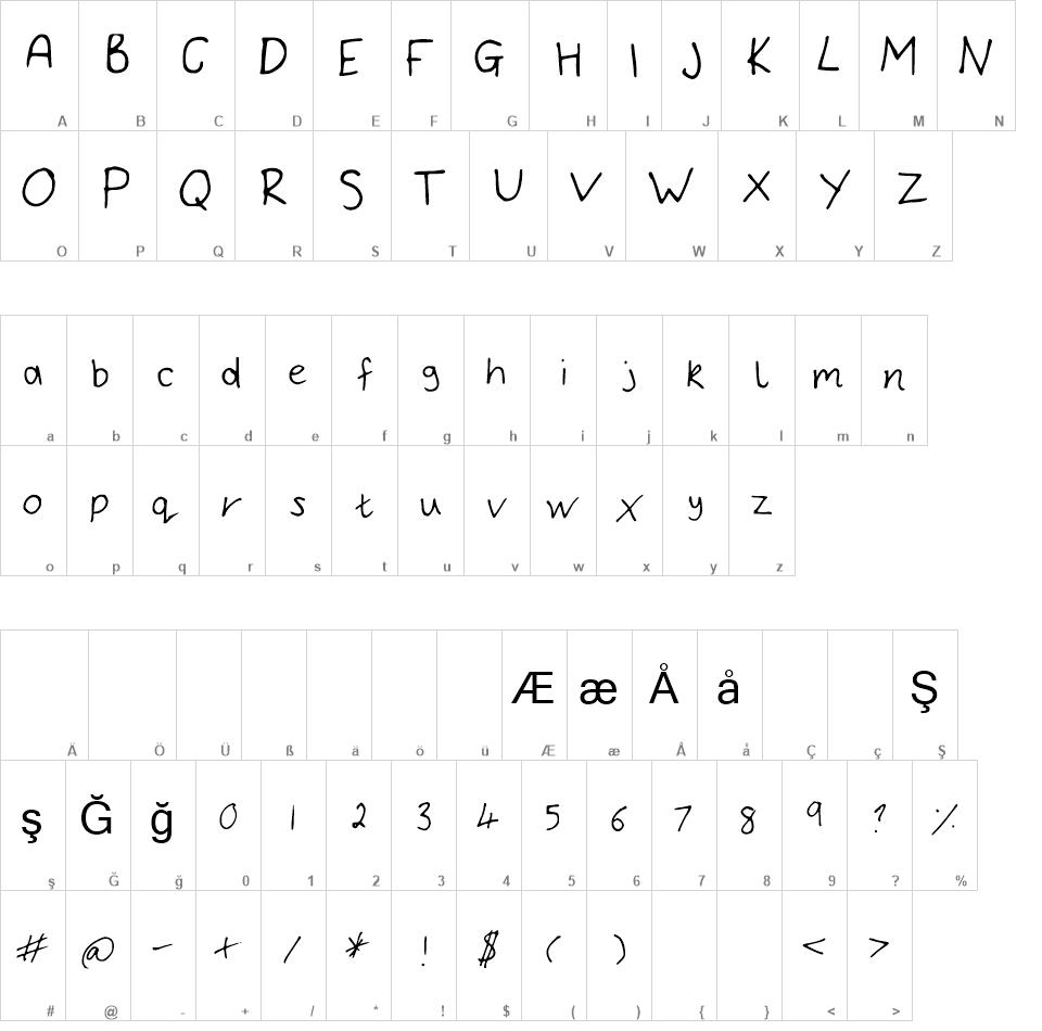 Bryonys Handwriting Thin free font