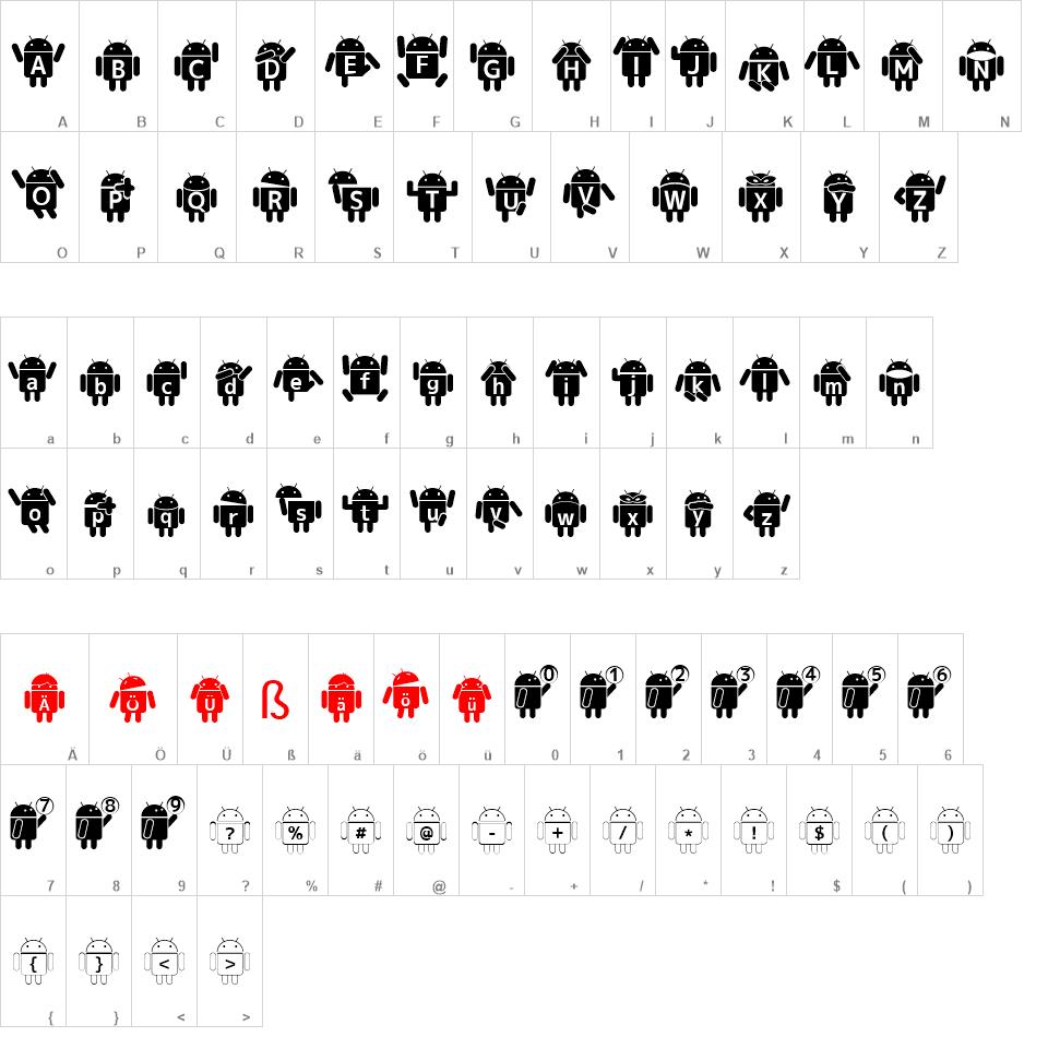 Droid Robot free font