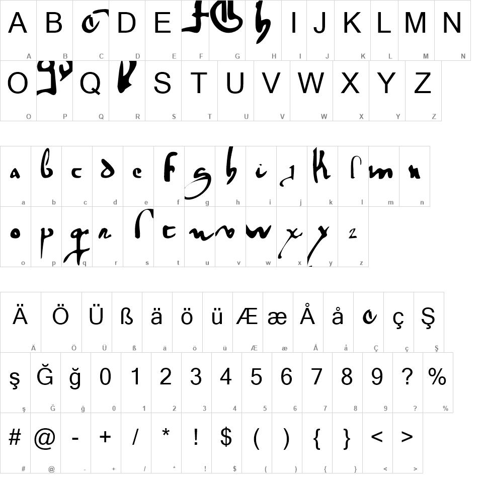 Gotische Minuskel 1269 PW Demo free font