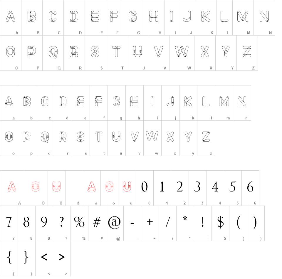 Meccano Font free font