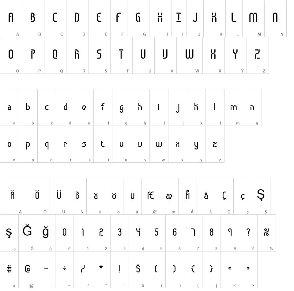 Obstacle free font