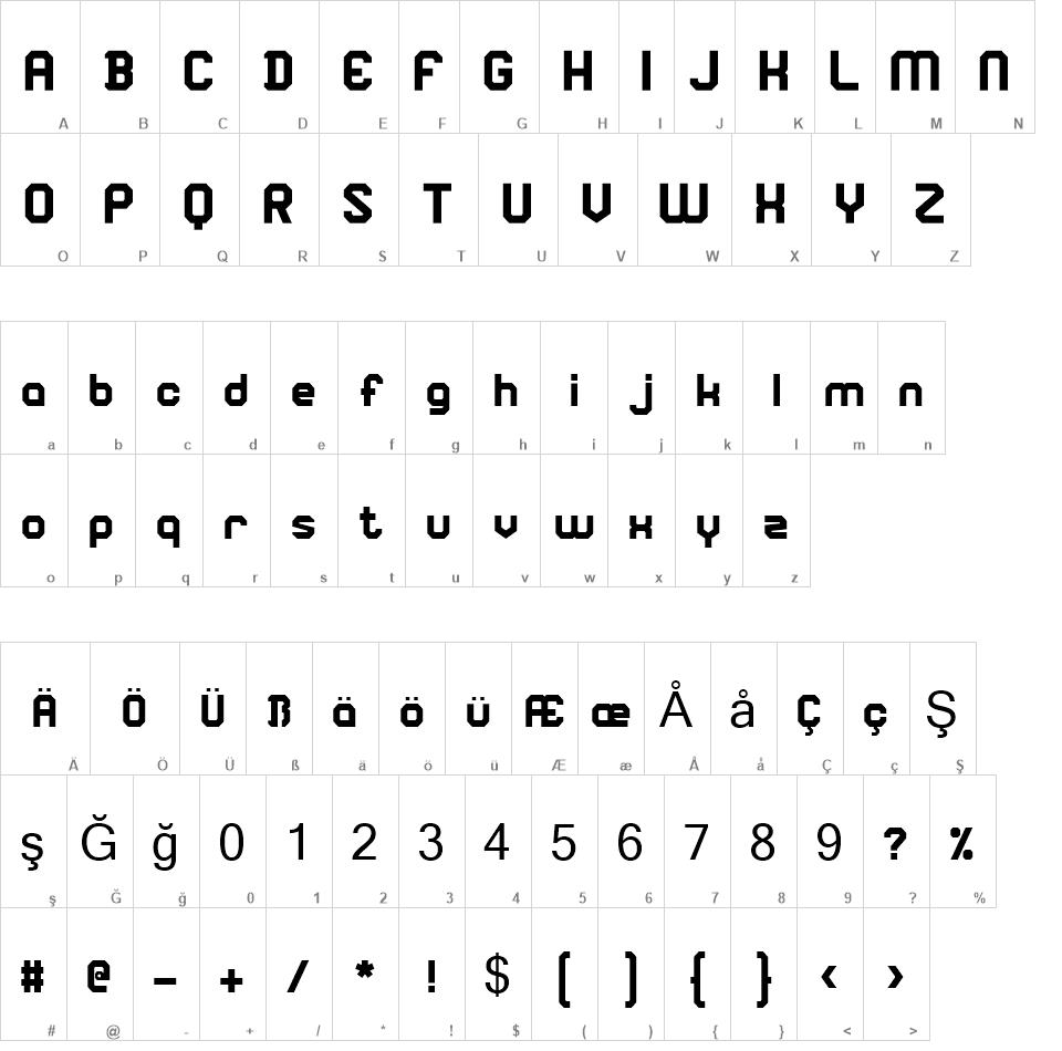 Square Block free font