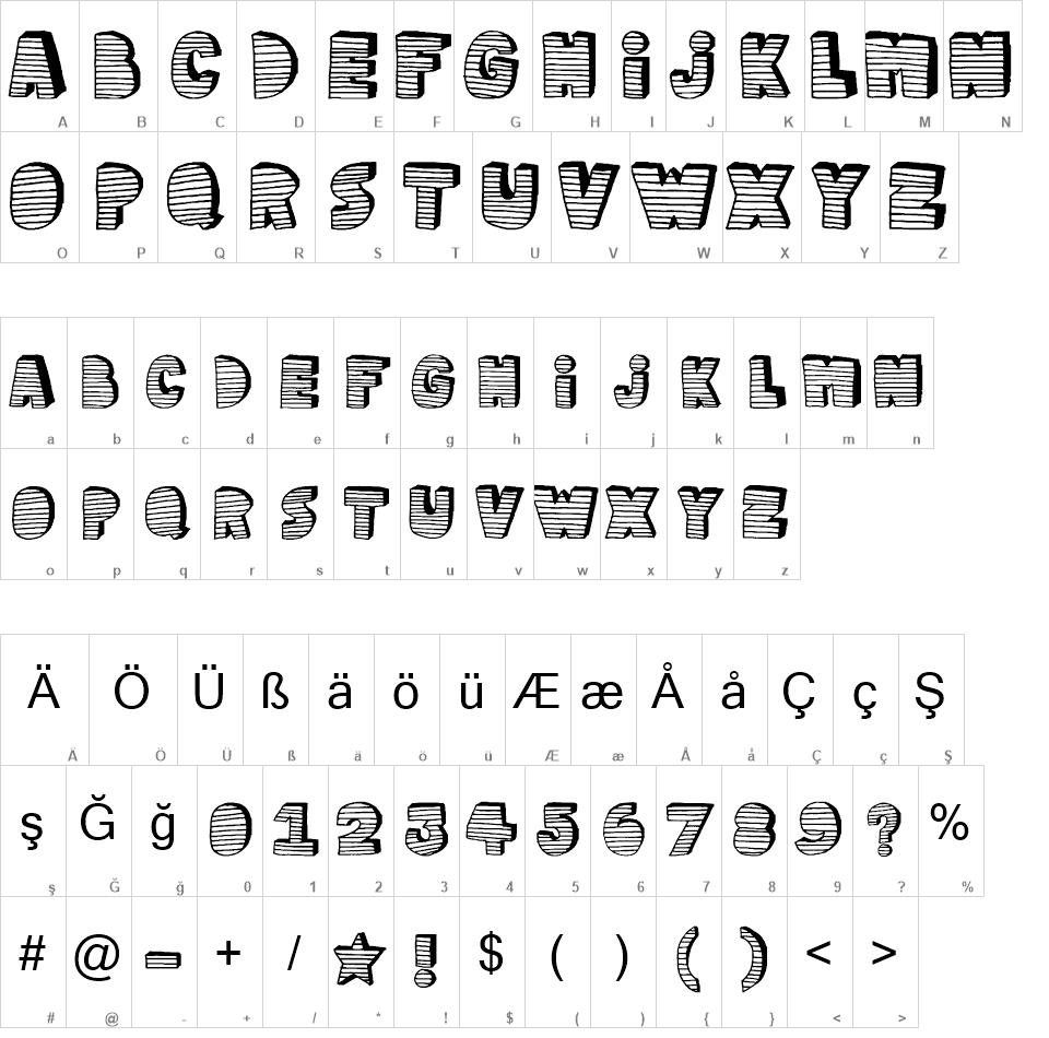 Stripe 3D free font