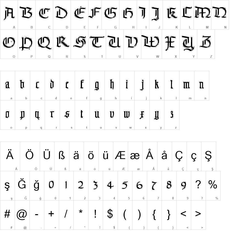 The End. free font