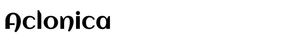 Aclonica free font