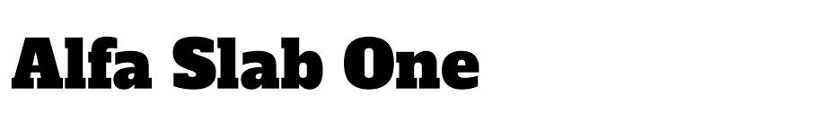 Alfa Slab One free font