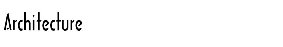 Architecture free font