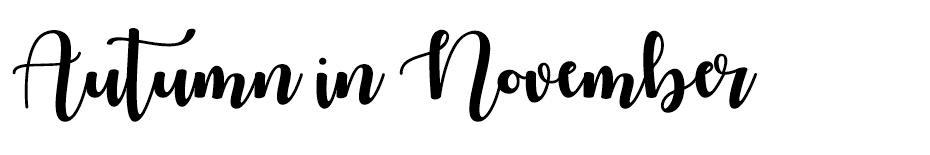 Autumn in November free font