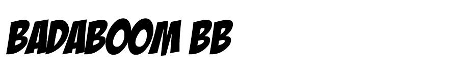 Badaboom BB free font