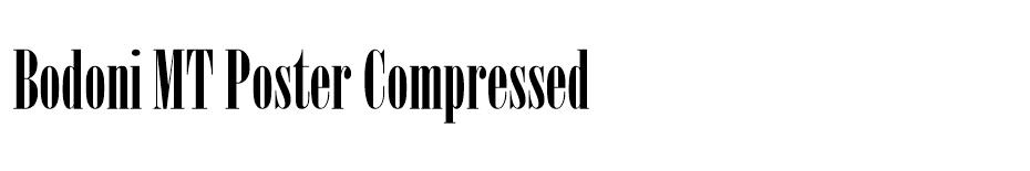 Bodoni MT Poster Compressed free font