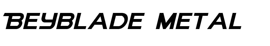 Beyblade Metal Fight free font