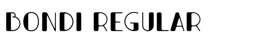 Bondi free font