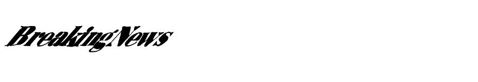 Breaking News free font