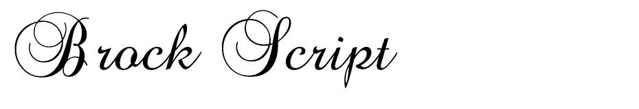 Brock Script free font