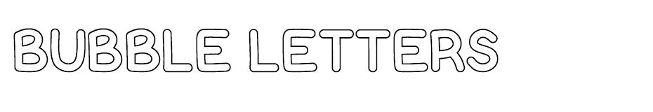 Bubble Letters free font
