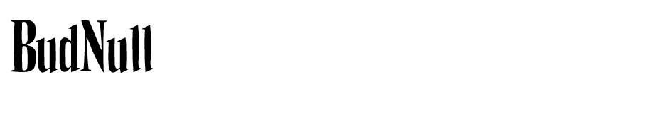 BudNull free font