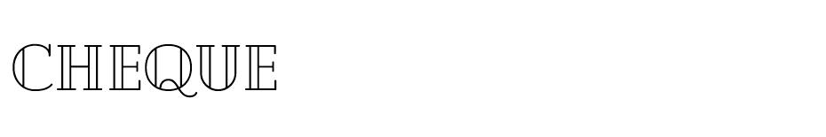Cheque font free font