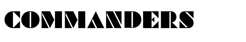 Commanders free font