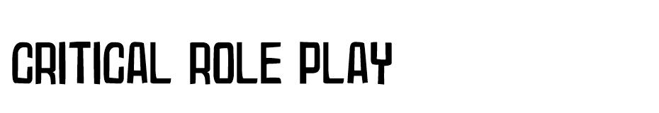 Critical Role Play free font