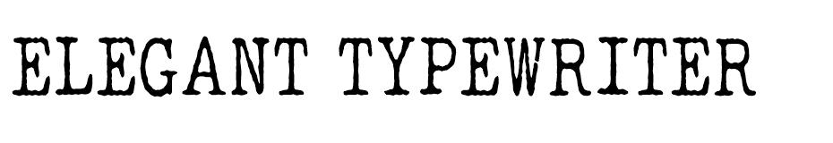 Typewriter font
