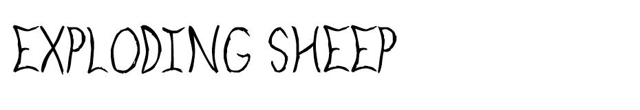 Exploding Sheep Font free font