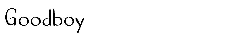 Goodboy free font