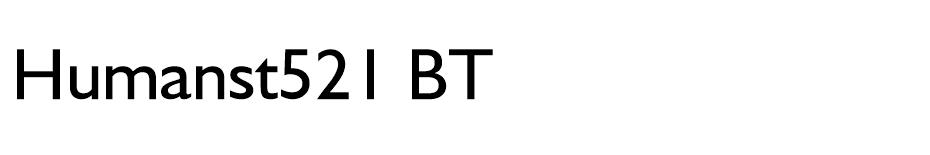Humanist 521 BT free font