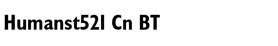 Humanist 521 Bold Condensed BT free font