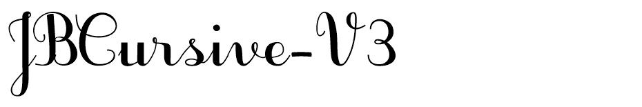 JB Cursive 3 free font