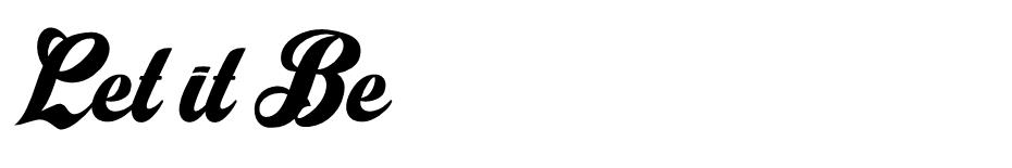 Let it Be free font