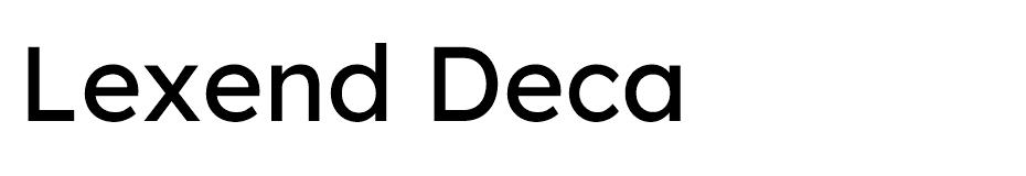 Lexend Deca free font