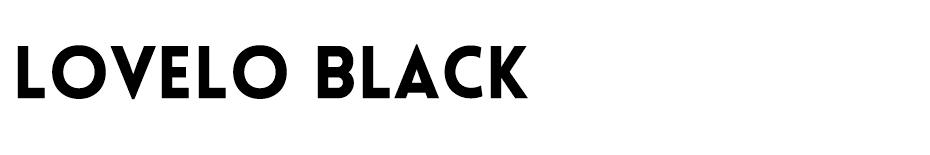 Lovelo Black free font