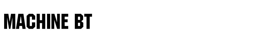 Machine BT free font