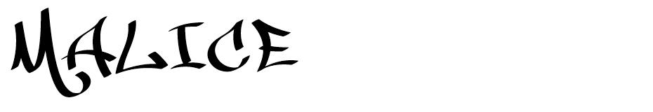 Malice free font