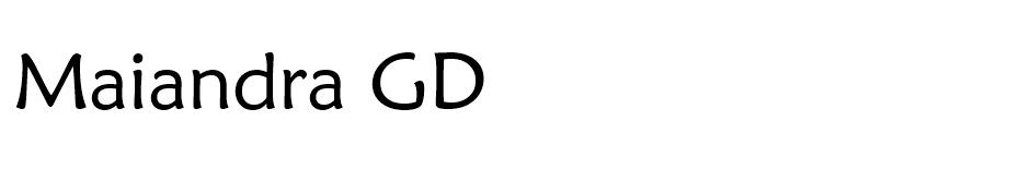 Maiandra GD free font