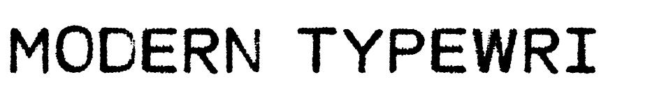 Modern Typewriter free font