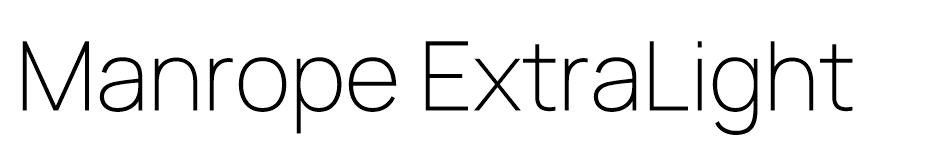 Manrope free font