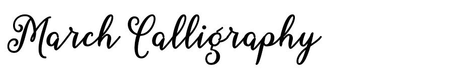 March Calligraphy free font