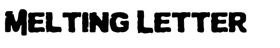 Melting Letter free font