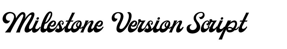Milestone free font
